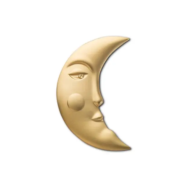 MAKE HEADS TURN En Metal Pin Moon - Gold