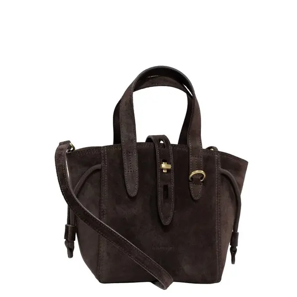 HAMEL ATELIER Spiga Suede Tote Bag Dark - Brown
