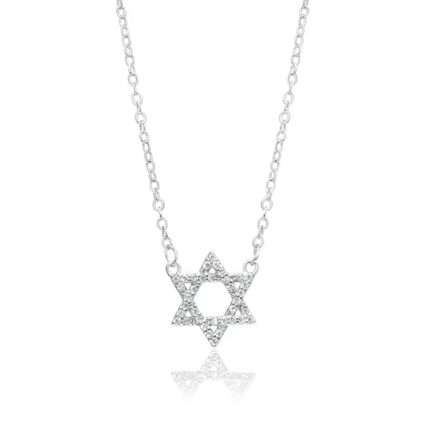 SHYMI Pave Star Of David Necklace - Silver