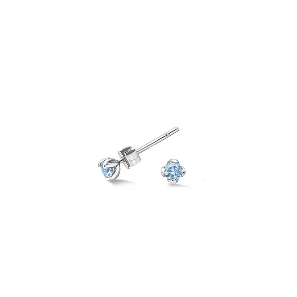 DOWER & HALL Silver / Blue Aquamarine Orissa Studs In Sterling Silver - Silver/blue