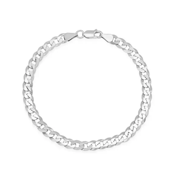 KYLIE HARPER Thick 8.5" Italian Miami Cuban Curb Chain Bracelet In Sterling - Silver