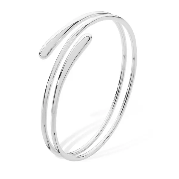 LUCY QUARTERMAINE Sterling Coil Drop Bangle - Silver