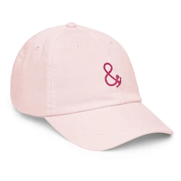 ANCHOR & CREW Pink Pastel Ampersand Signature Embroidered Chino Cap - Orange
