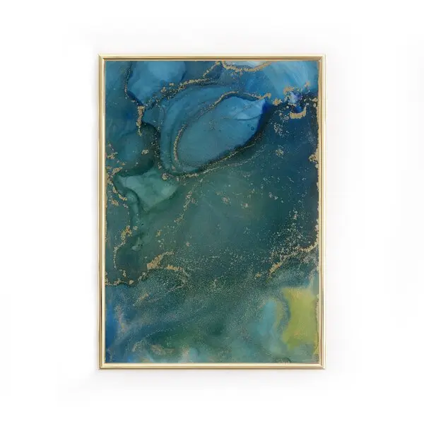 Art By Affie Crosscurrent A1 Fine Art Print - Blue