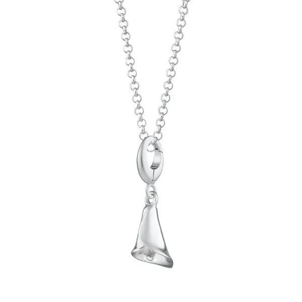 LILY CHARMED Sterling Lily Flower Charm Necklace - Silver