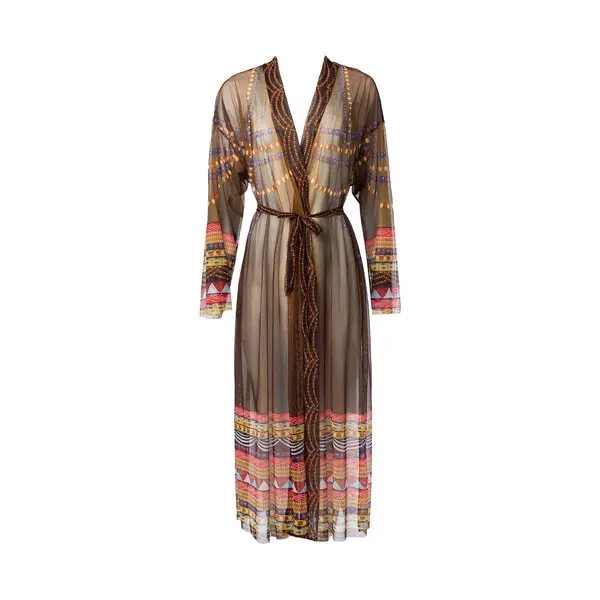 RODA SMARTSWIMWEAR Tan-through Mesh Beach Cover-up Robe Africa
