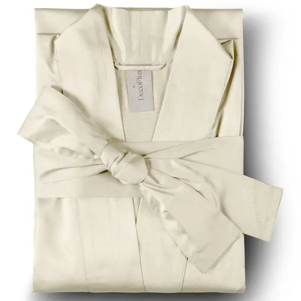 DECOFLUX HOME Cotton Bathrobe Antique Hm - White