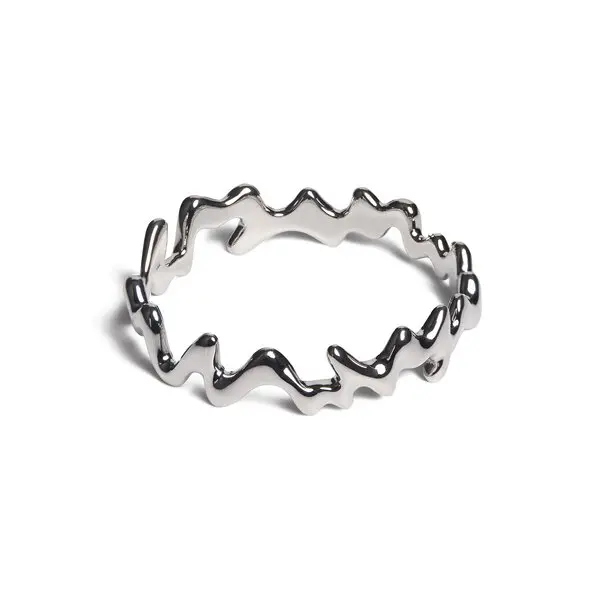 LUNA DELPHINE Drip Bangle - Silver
