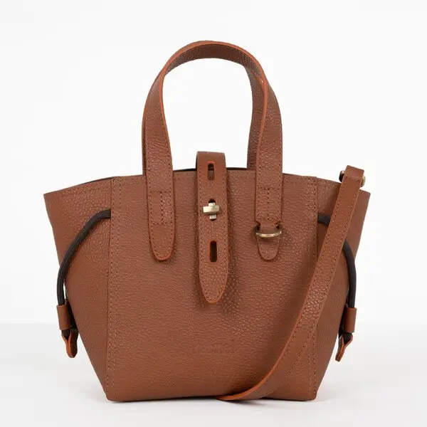 HAMEL ATELIER Spiga Leather Tote Bag Tan - Brown