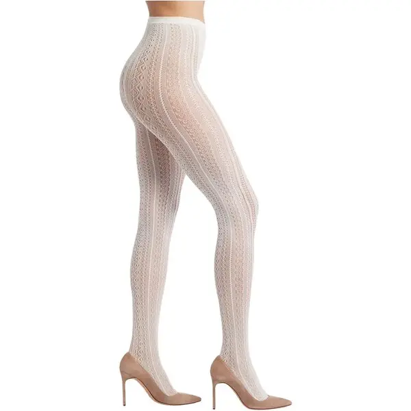 HIGH HEEL JUNGLE BY KATHRYN EISMAN Sweet Lace Tight - White