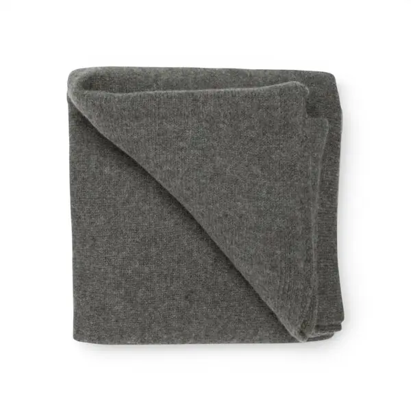 LOOM & COVE 100% Cashmere Blanket Dark - Grey