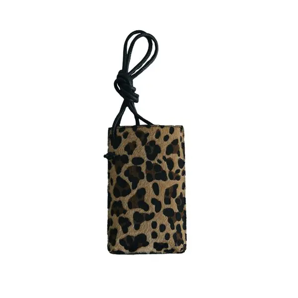 SUUD COLLECTION Mia Leopard Phone Bag - Brown