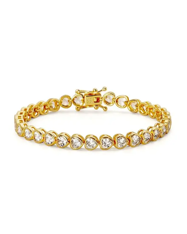CRYSTALS AND CO Infinity Heart Bracelet - Gray/yellow