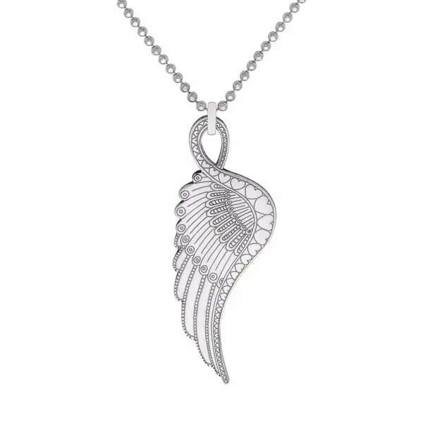 CARTERGORE Wing Pendant Necklace - Silver