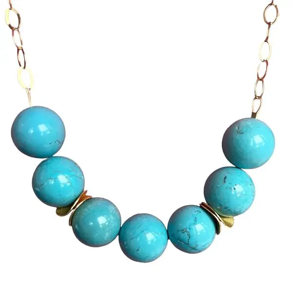 MAGPIE ROSE Turquoise Riviera Necklace - Blue