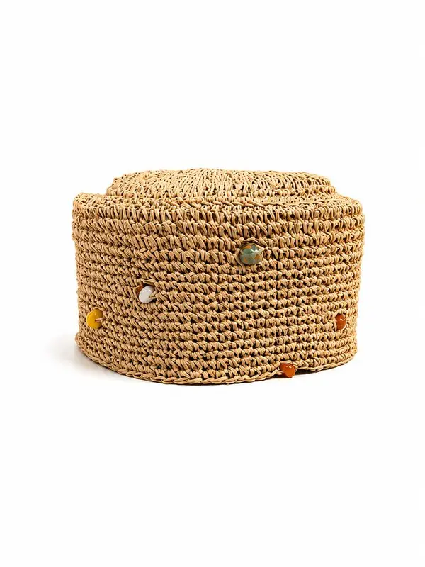 BINGIN DIARIES Neutrals Handmade Crochet Pillbox - Yellow
