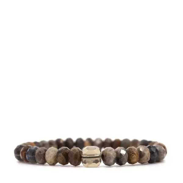 Shar Oke Sunstone & Smoky Quartz Bracelet - Brown