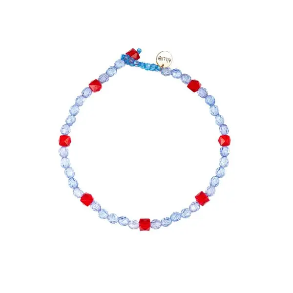 TILLIE BEADS Sea Daily Wear Carnival Bead Necklace - Blue
