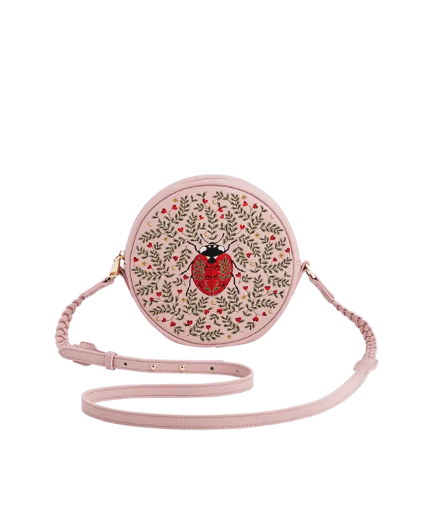 FABLE ENGLAND Chloe Ladybird Circle Bag - Pink