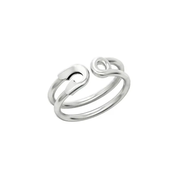 SPERO LONDON Sterling Safety Pin Ring - Silver