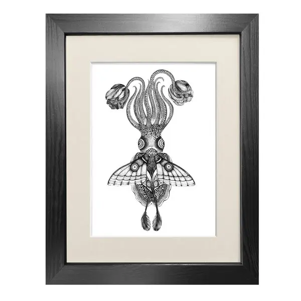EMILY CARTER Tethidadoptera' Fine Art Print A5 - Black