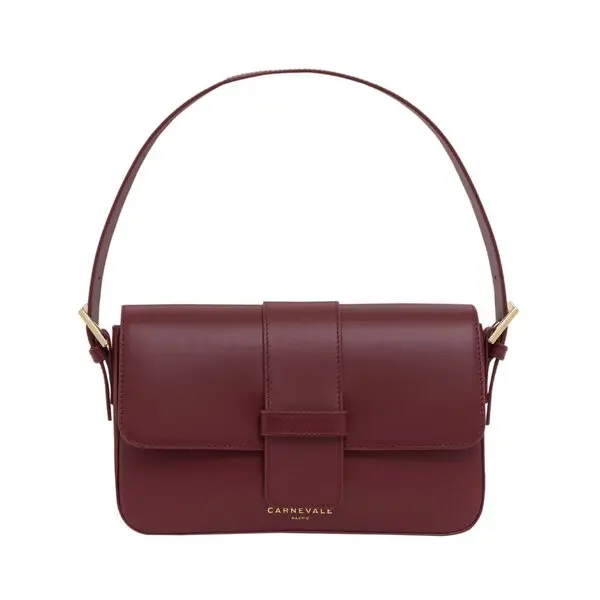 CARNEVALE Dalia Merlot Baguette Bag - Red