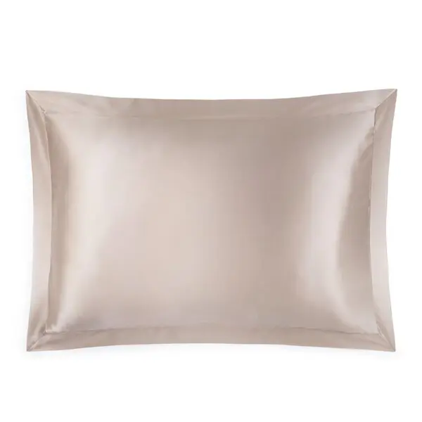 SILK WORKS Neutrals Caramel Oxford Border Pillowcase - Brown
