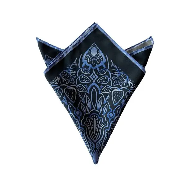 RALUFINEART Silk Pocket Square Asymmetric - Blue