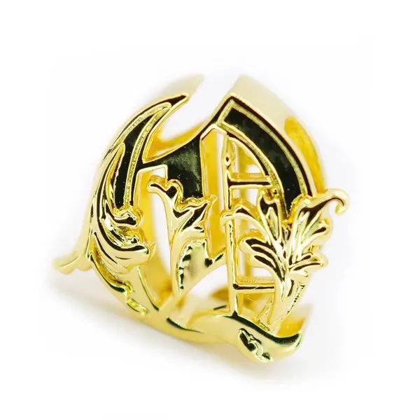 NUGGETS & KARATS Plated Letter Q Gothic Charm - Gold