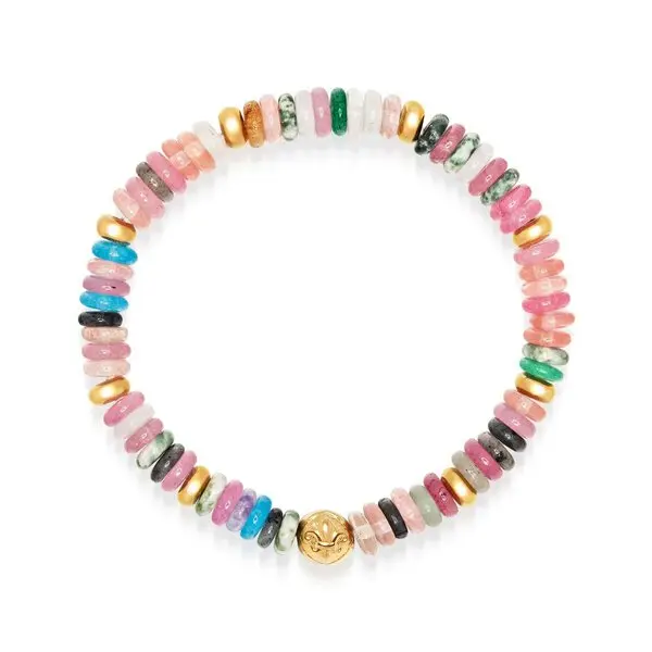 NIALAYA JEWELRY Multicolor Tourmaline Wristband - Yellow