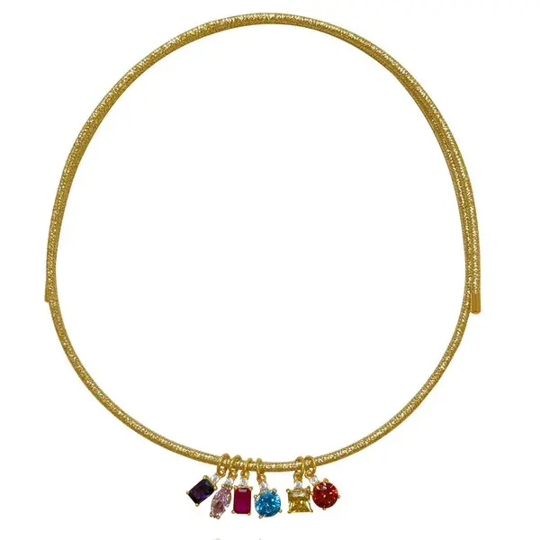 EYECONIC BY SAMAR AJRAM Zodiac Birthstone Magnetic Rope Necklace Bracelet Aquamarine - Blue