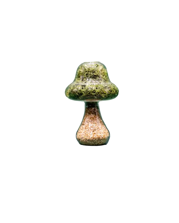 Botanical Boys Neutrals / Moss Mushroom Tall Natural Stone - Green