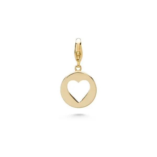 DOLCETTO DESIGNS Cletia Heart Charm Pendant - Gold