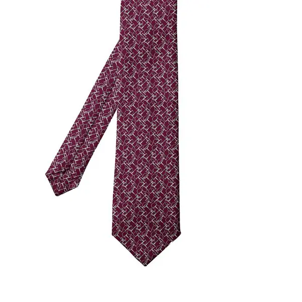NEIGHTIV Magenta Tie And Pocket Square Set- Bits Harmony - Pink
