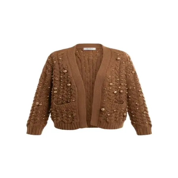 Saachi Embellished Pearl Knit Cardigan