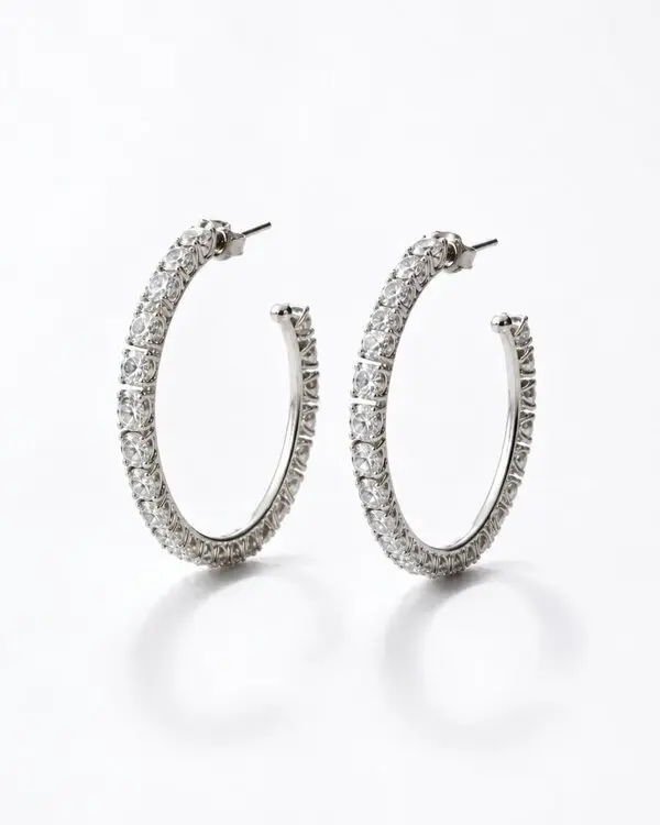 ISKRA Crystal Melly Earrings - Silver