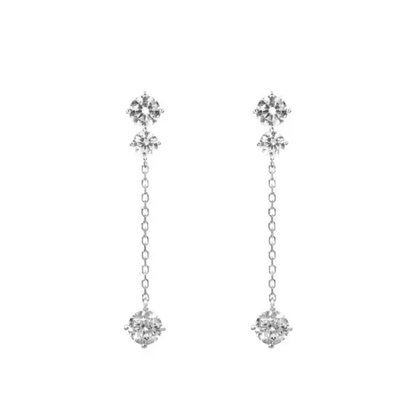 Arte Madrid Gemma Round Dangle Earrings Stud - White