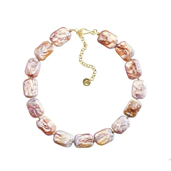 ADRIANA PAPPAS DESIGNS Peach Bellini Choker Gold Plated - Orange