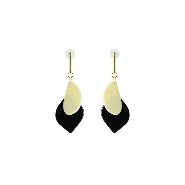 GISSA BICALHO Neutrals Earring Organic D Vanilla - Black