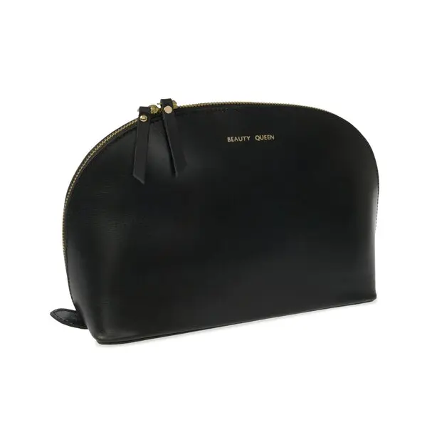 VIDA VIDA Lunar Beauty Queen Leather Wash Bag - Black