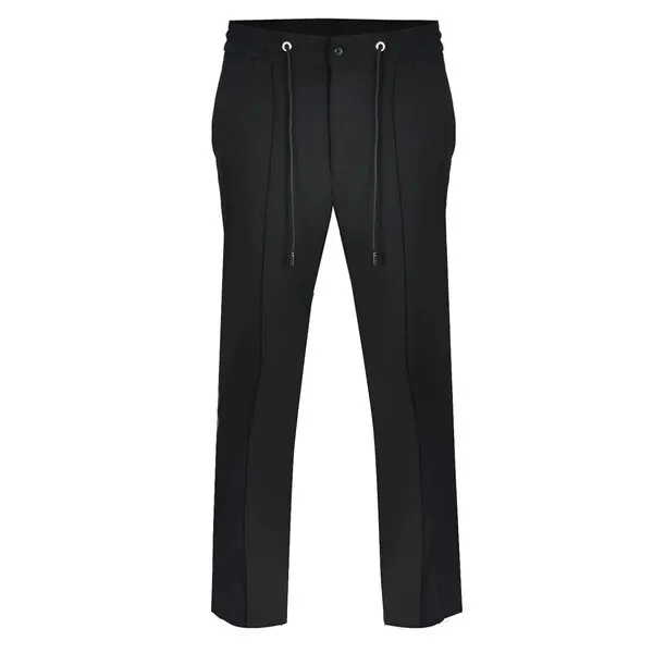 DAVID WEJ Ashford Plain Loose Fit Drawstrings Trouser - Black