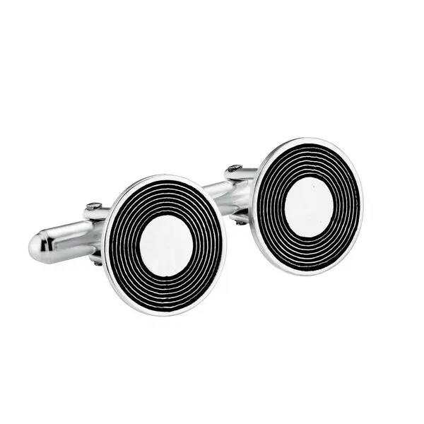 POSH TOTTY DESIGNS Sterling Vinyl Record Cufflinks - Silver