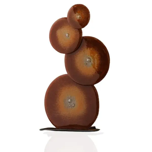 MARLETH Amber Glass Bubble Sculptural Decor