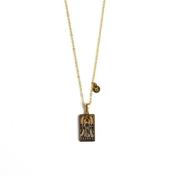 SUPERDIVAJEWELLERY Taurus Pendant Necklace - Yellow