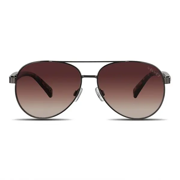 VELVET EYEWEAR Aviator Sunglass Style Bonnie Copper - Brown