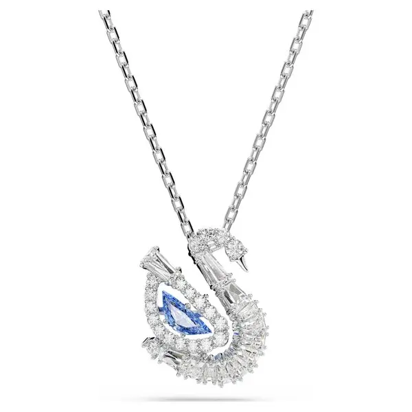 SWAROVSKI Swan Motif Pendant Necklace - Blue