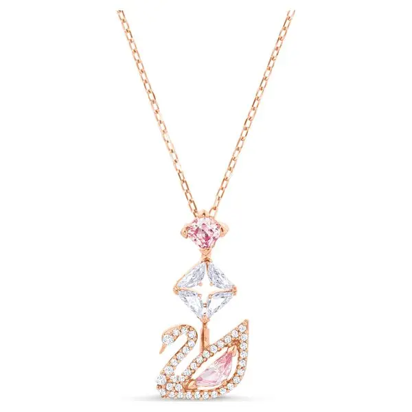 SWAROVSKI Swan Pendant Necklace - Pink
