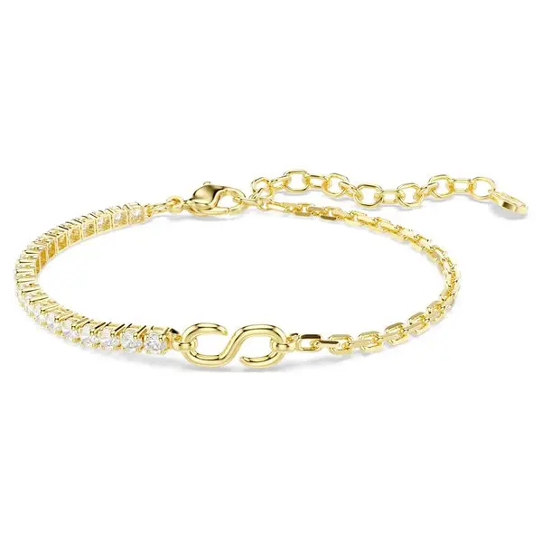 SWAROVSKI Matrix Tennis Bracelet With Pavé-embellished Evil Eye Motif - White