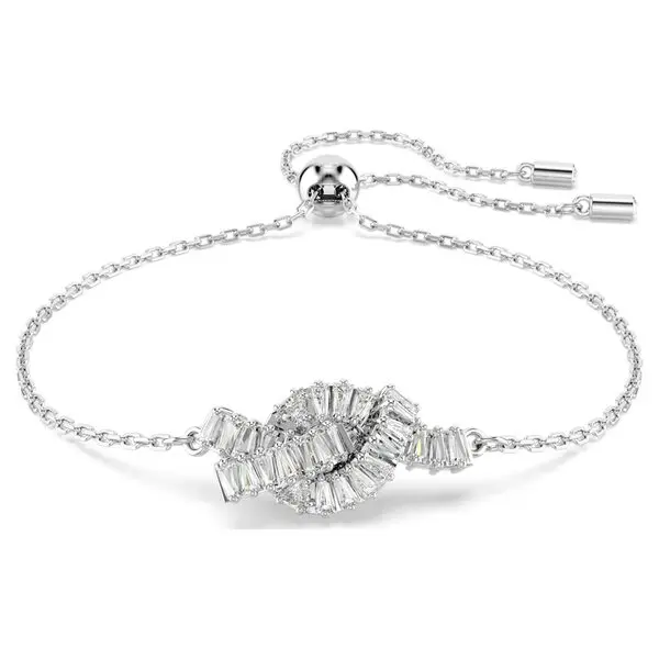 SWAROVSKI Matrix Tennis Bracelet With Pavé-embellished Evil Eye Motif - White