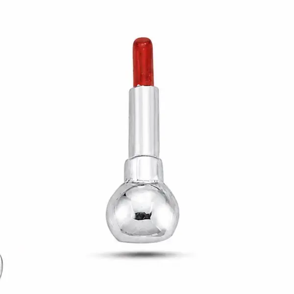 ECCE ARTISAN DIAMONDS 925k Sterling Red Lipstick Mini Pin